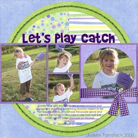 Creative Bliss: Let's Play Catch-Digi Layout